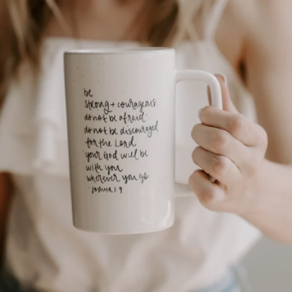 sweet water | Kitchen | Nwt Be Strong And Courageous Mug | Poshmark